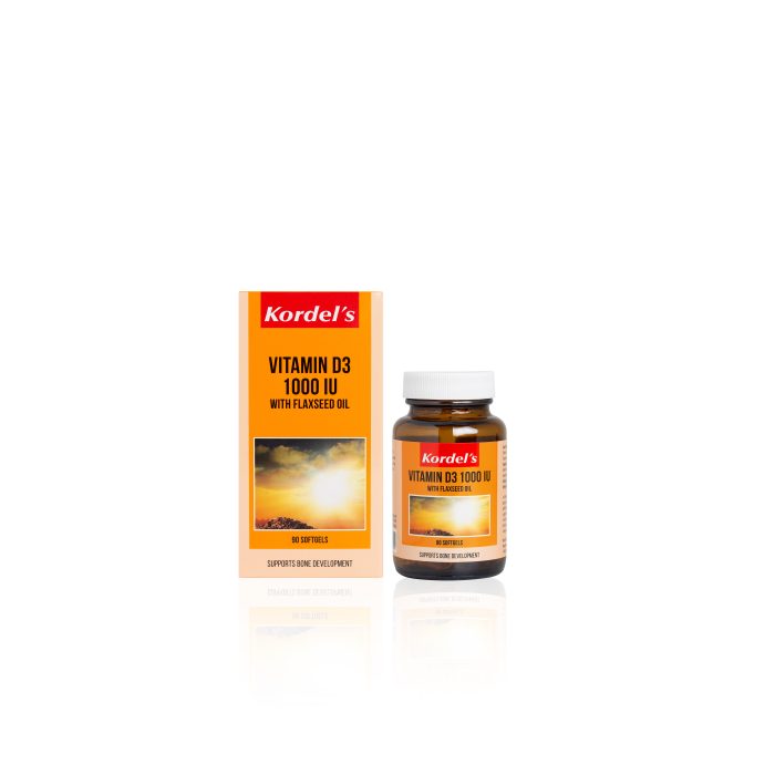 KORDEL’S VITAMIN D3 1000 IU WITH FLAXSEED OIL – Kordel’s
