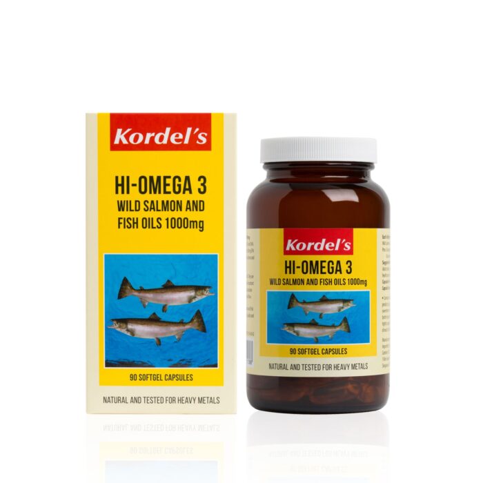 KORDEL’S HI-OMEGA 3 WILD SALMON AND FISH OILS 1000 mg – Kordel’s